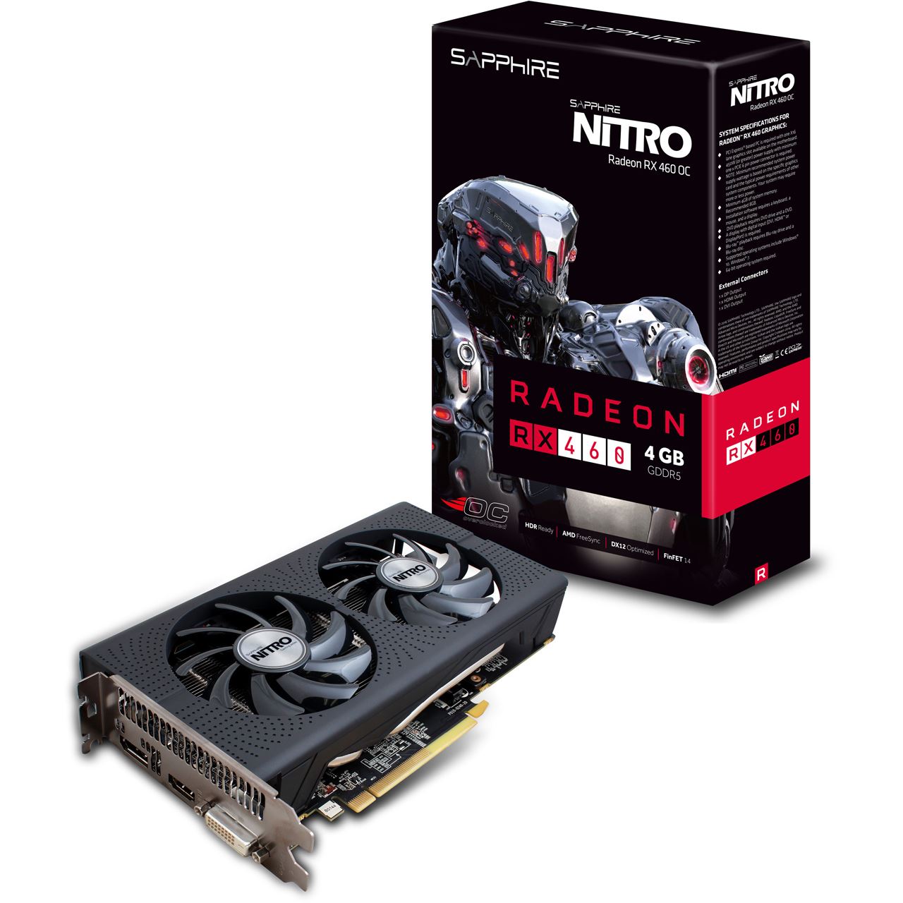 4GB Sapphire Radeon RX 460 Nitro Aktiv PCIe 3.0
