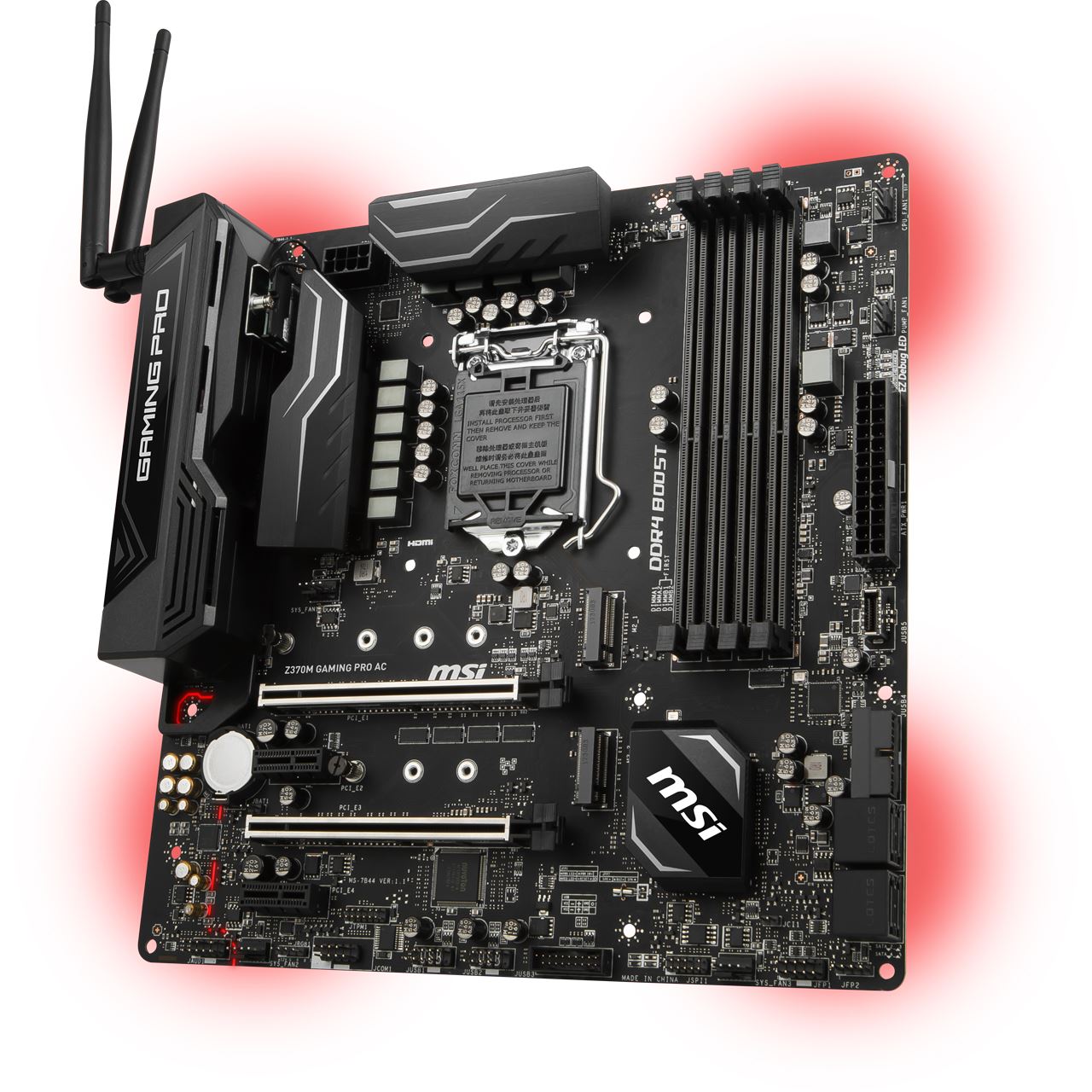 MSI Z370M GAMING PRO AC Intel Z370 Dual Channel DDR4 mATX Retail ...